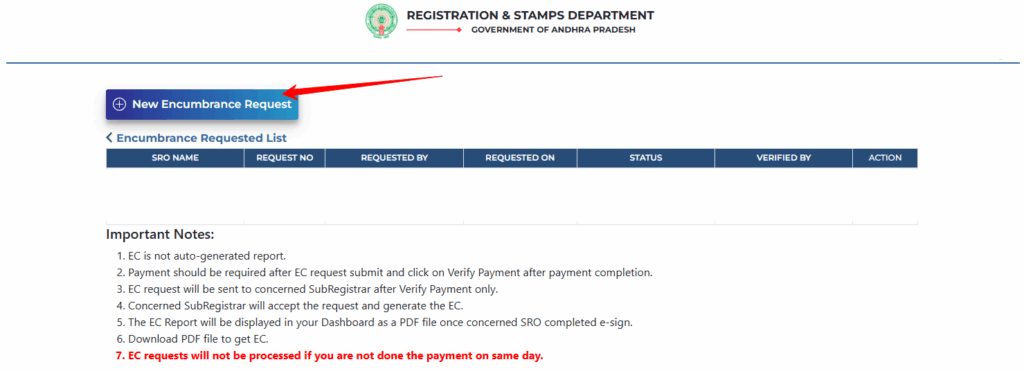 Encumbrance Certificate AP - View EC & CC Service Online